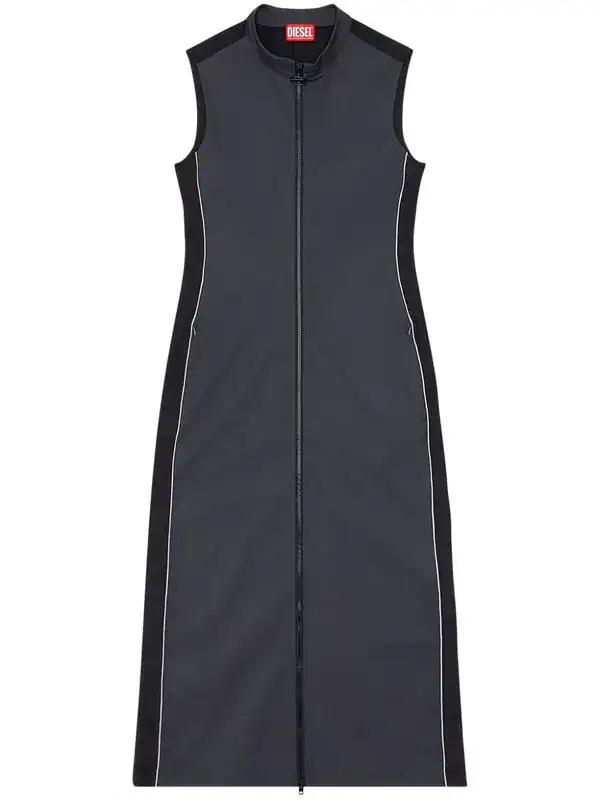 staud black tie dresses Renna Zip Front Mini Dress Large / Black