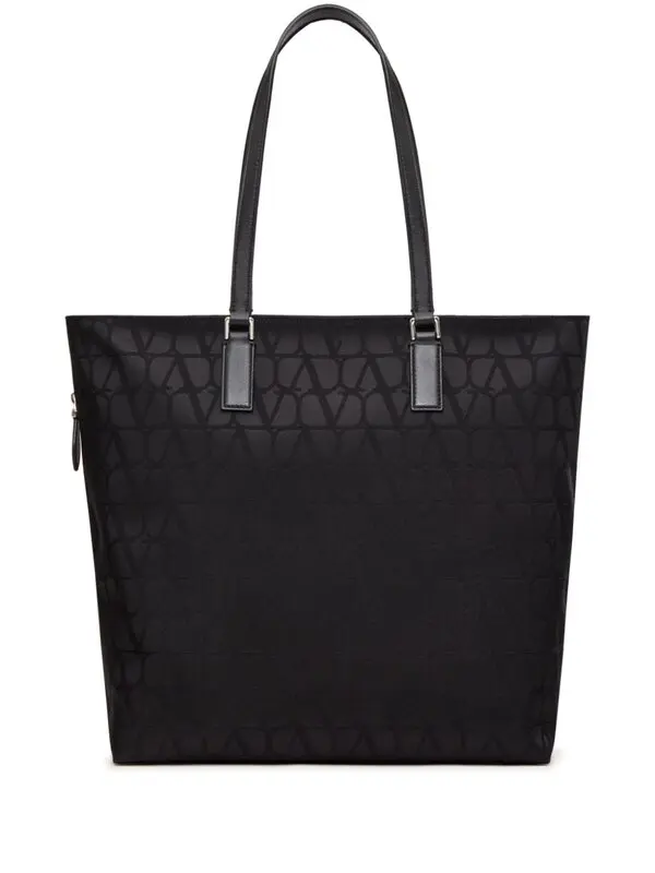 Valentino Garavani Toile Iconographe Tote - Black