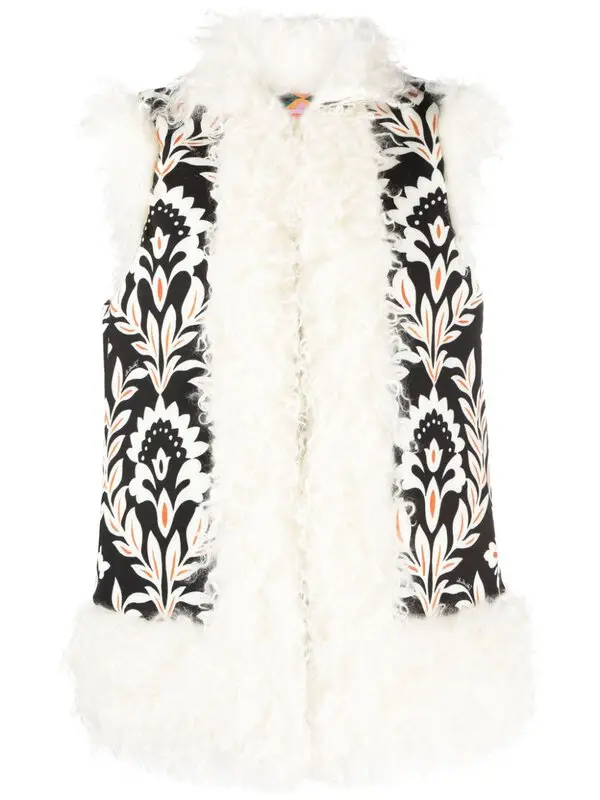 La DoubleJ Floral-print Vest - Black