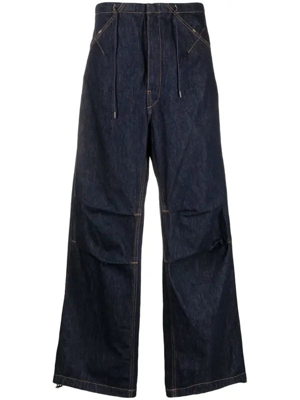 DARKPARK Daisy Contrast-stitching Wide Leg Jeans