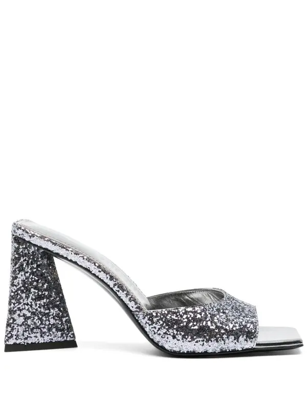 Attico 85mm Mini Devon Sandals - Silver