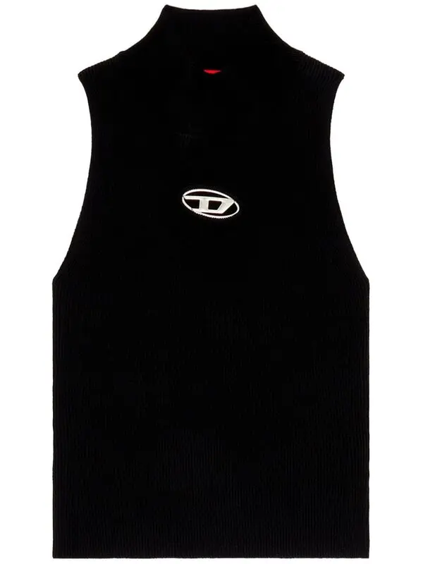Diesel M-onervax Mock-neck Top - Black