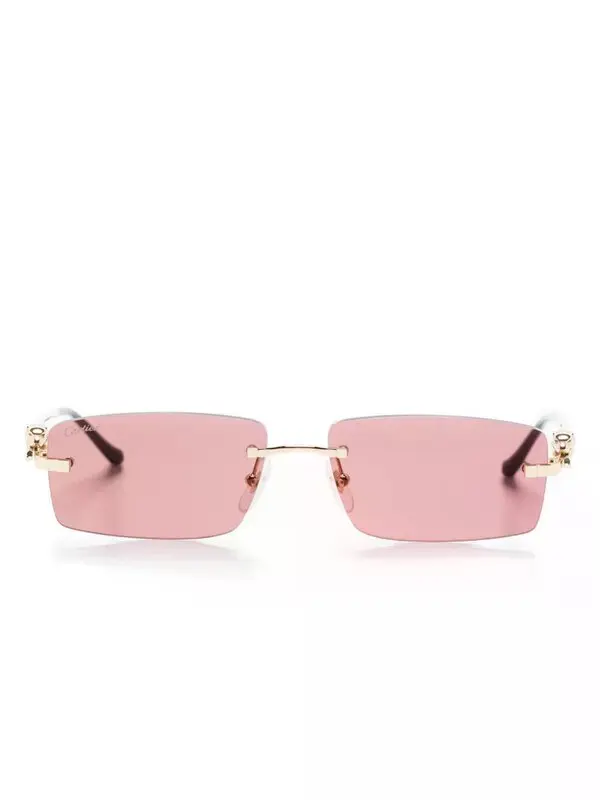 CARTIER Rimless Rectangle Sunglasses