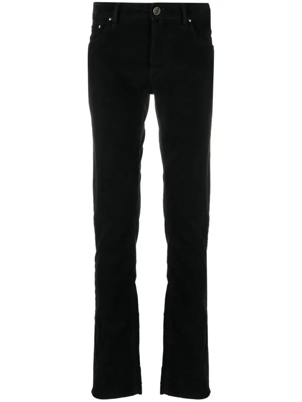 Jacob Cohen Bard Velour Stretch-cotton Trousers