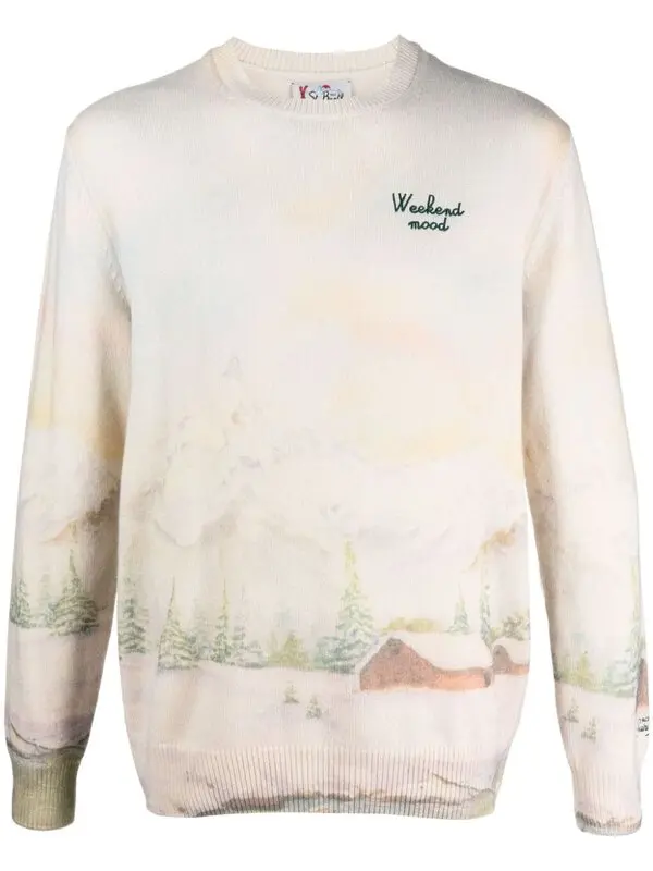 MC2 SAINT BARTH Woodland-pattern Jumper