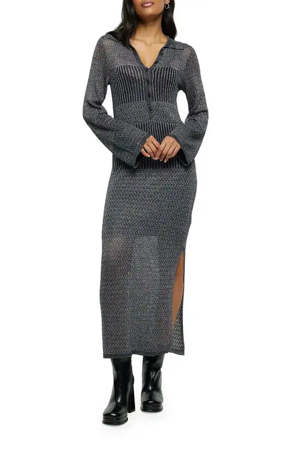chinese dress ladies Nookie Sloane Long Sleeve Midi Dress - Black main image 1