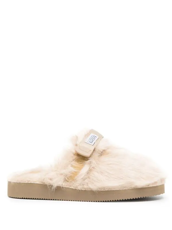 Suicoke Faux-fur Zavo Slides - Beige