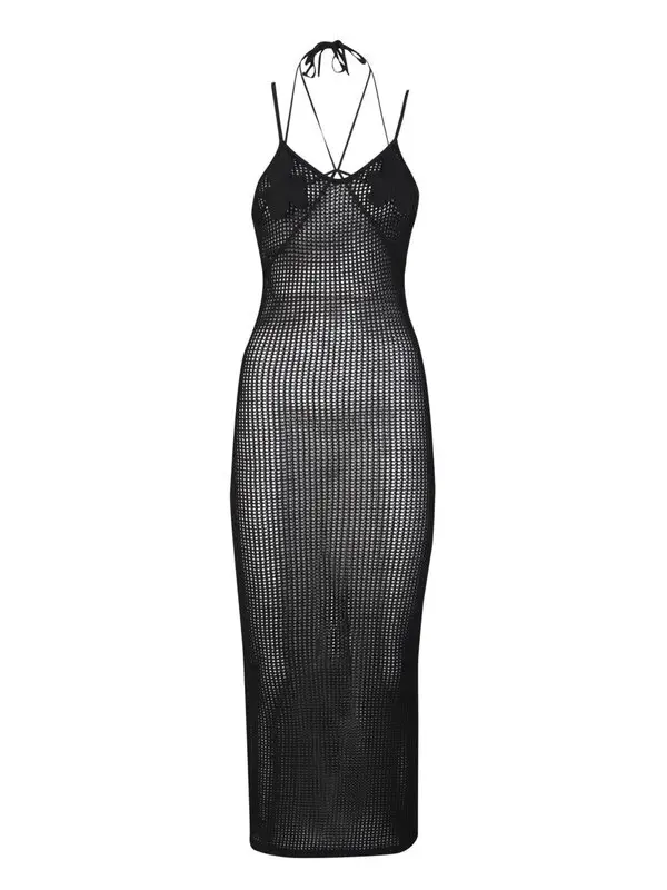 ANDREĀDAMO Midi-dress With Fig Leaf Detail