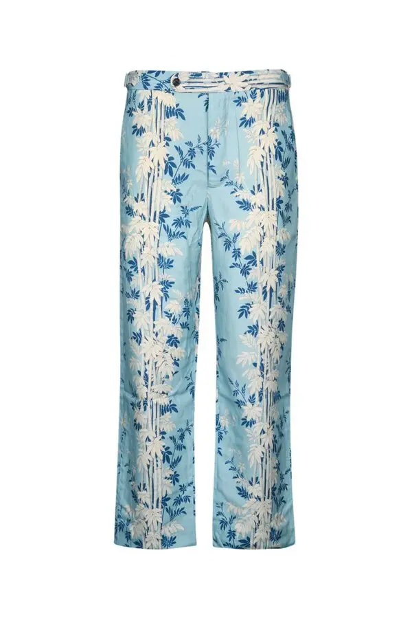 BODE Printed Trousers - Blue Multi