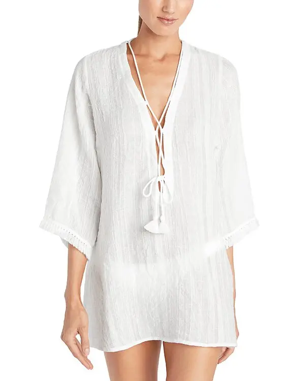 Robin Piccone Natalie Tunic Swim Cover-up - White