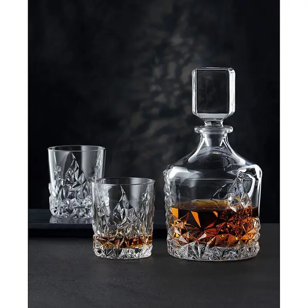 NACHTMANN Sculpture Whiskey Decanter And Glasses Set