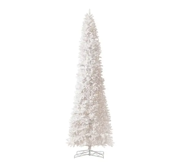 NEARLY NATURAL 13' Slim White Artificial Christ Mas Tree