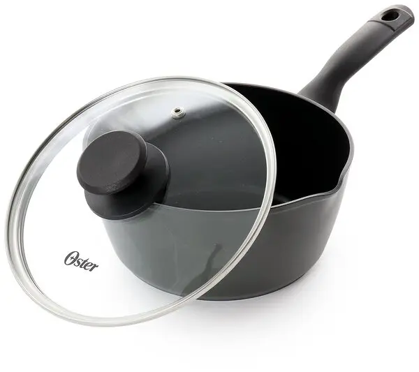 OSTER Kingsway 2.6 Quart Aluminum Nonstick Sauc Epan In Black