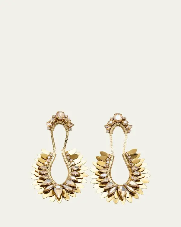 Deepa Gurnani Nior Drop Earrings - Gold
