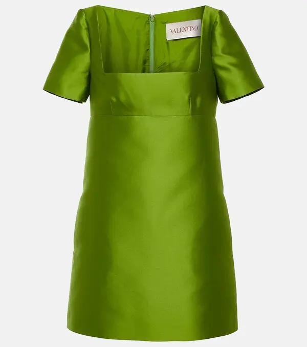 navy blue dress for baby girl Valentino Garavani Duchesse Satin Minidress In Green - 30% Off