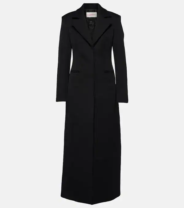Valentino Garavani Single-Breasted Wool-Blend Coat In Black - 30
