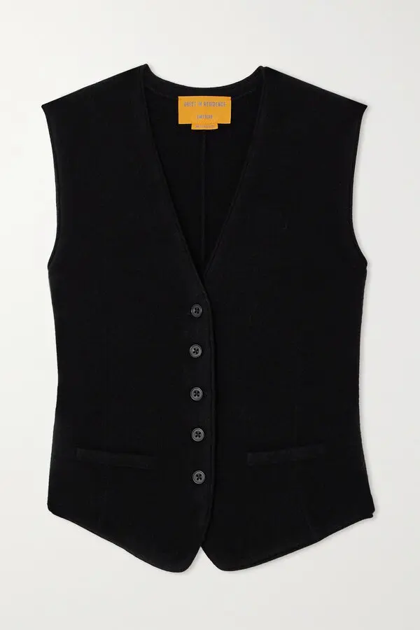 Guest In Residence Cashmere Vest - Black