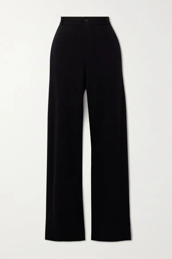 Guest In Residence Cashmere Straight-leg Pants - Black