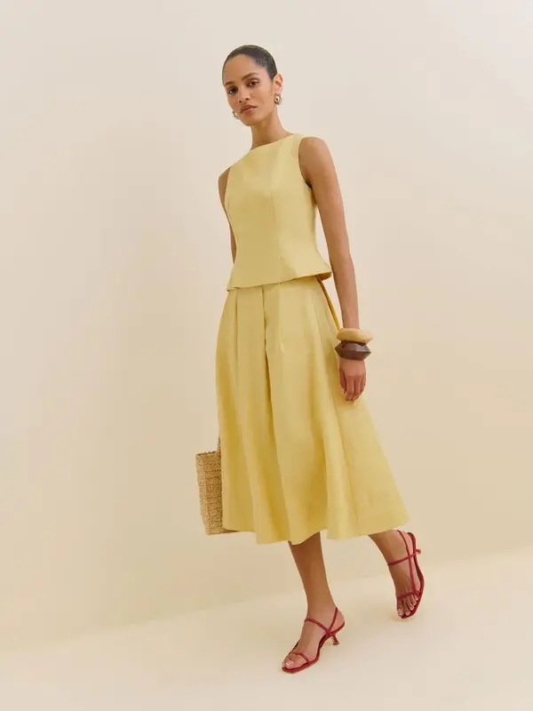 REFORMATION Moya Linen Two Piece - Sunshine