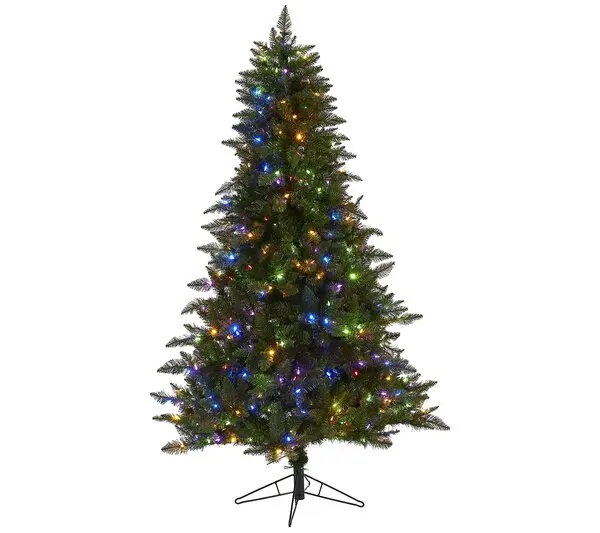 NEARLY NATURAL 6.5 Ft .tree W/450 Color Changin G Led