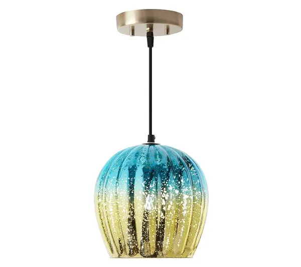 RIVER OF GOODS 9' Pendant With Ombre Glass Shad E
