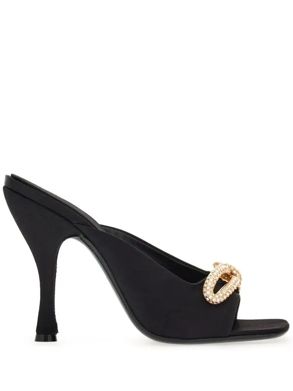 FERRAGAMO 105mm Crystal-embellished Bow Sandals