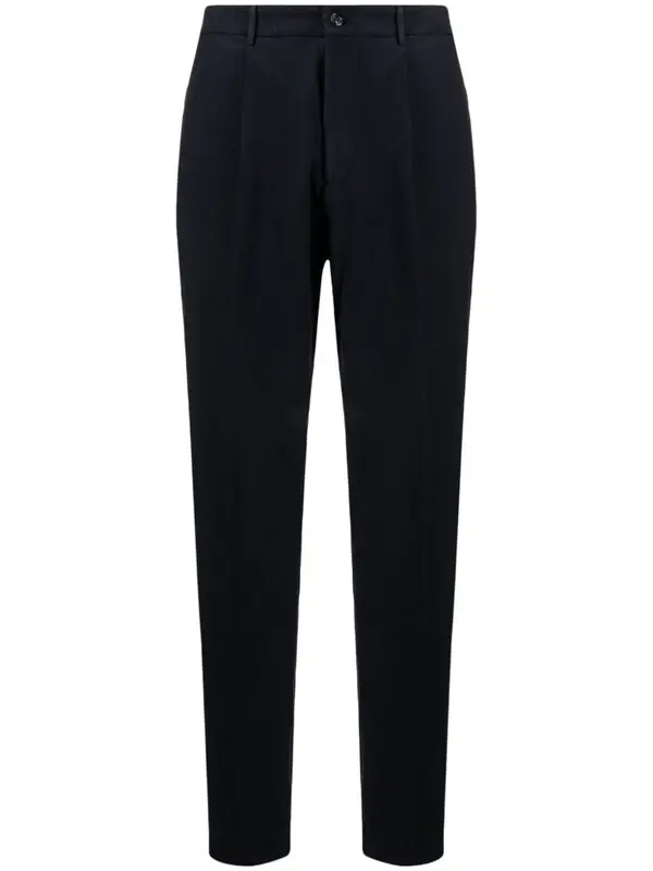 DELL'OGLIO Pleated Cotton-blend Trousers