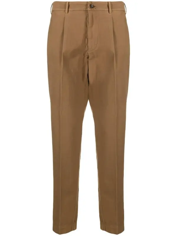 DELL'OGLIO Pleated Tapered Trousers