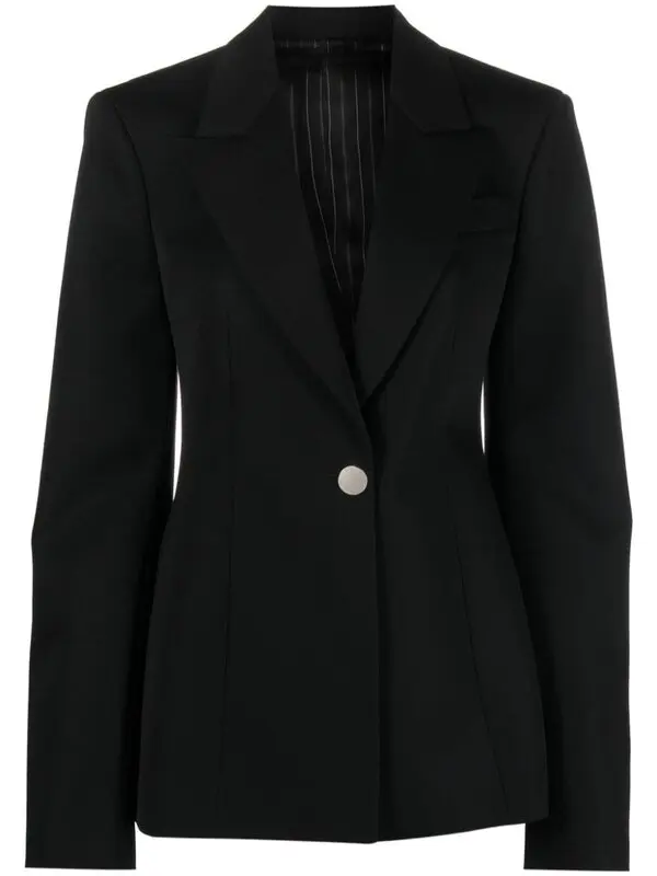 Attico Single-breasted Virgin Wool Blazer