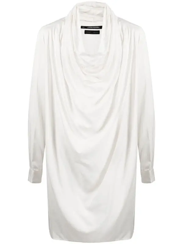 JULIUS Draped-design Long-sleeve Shirt