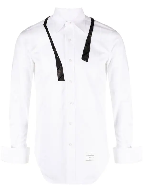 Thom Browne Sequin-embellished Cotton Shirt