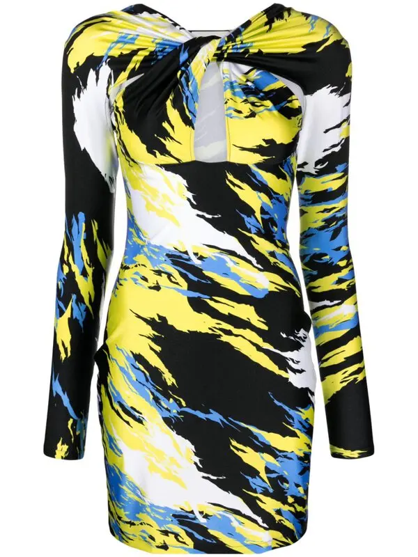 Coperni Twisted Cut-out Mini Dress - Green