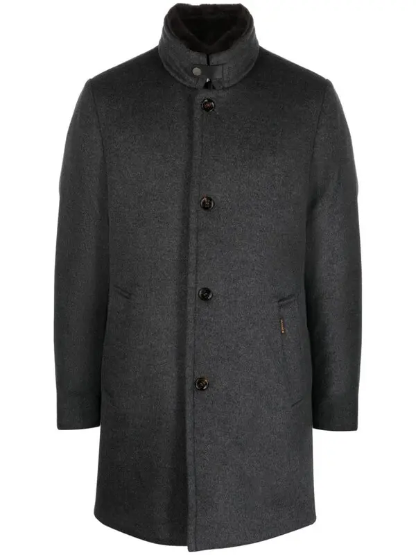 MOORER Bond-fur-le Padded Coat - Grey