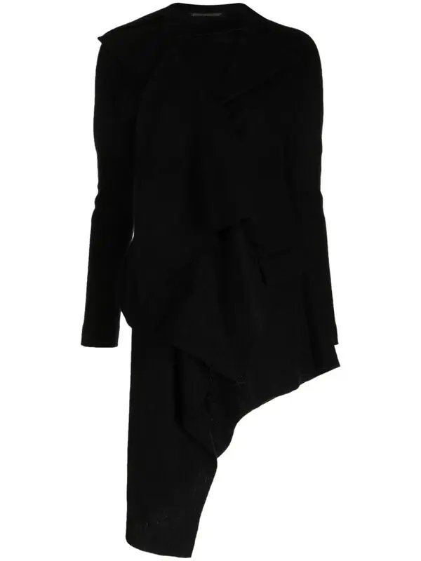 Yohji Yamamoto Asymmetric-hem Wool Coat