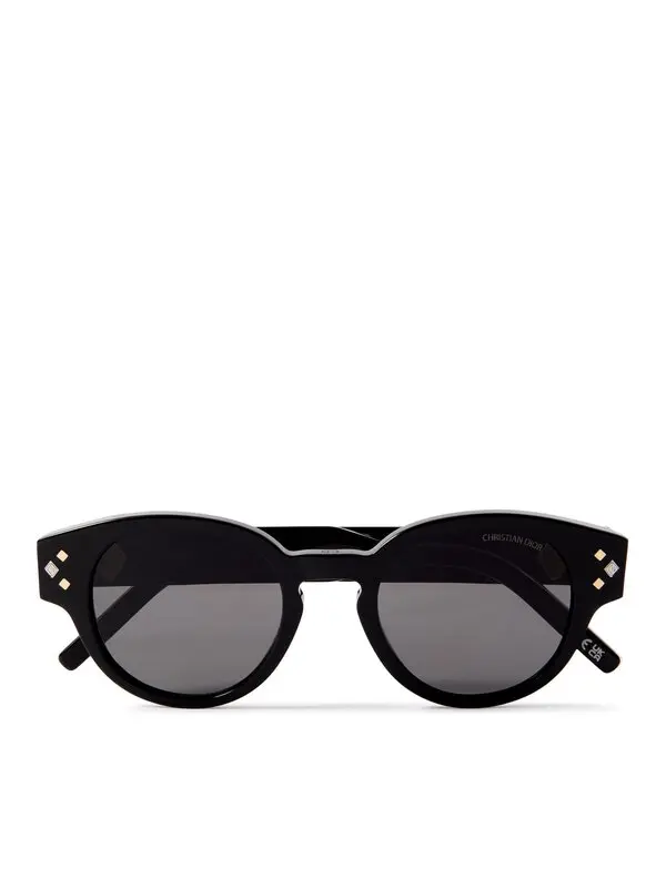 Dior Cd Diamond R2i Round-frame Sunglasses - Black