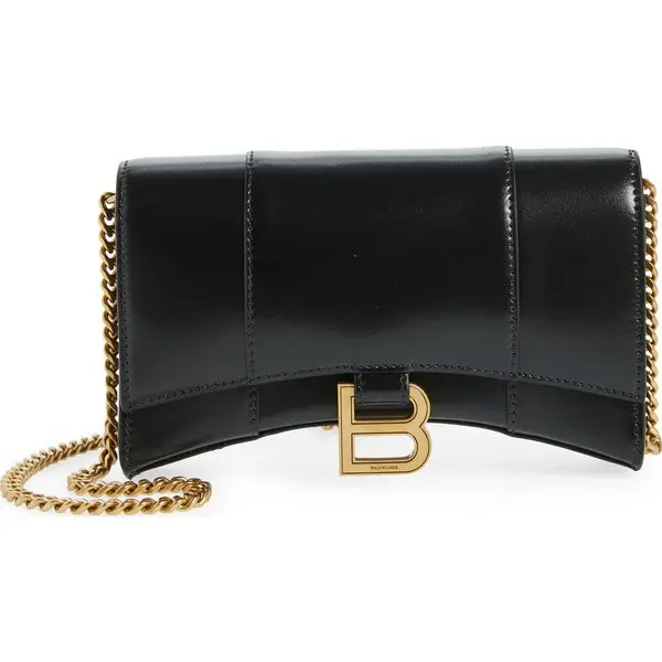 Balenciaga Hour Wallet W/chain - Black