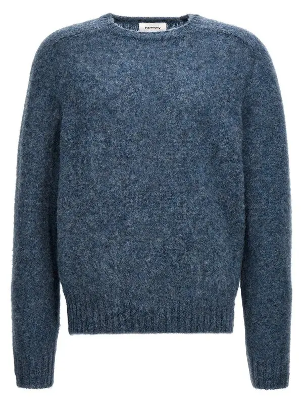 Harmony Shaggy Wool Sweater - Blue