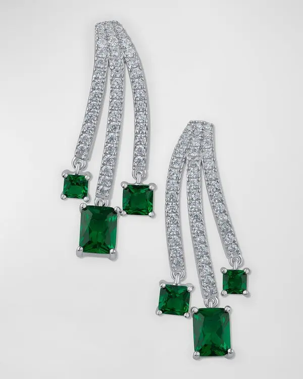 KENNETH JAY LANE Cubic Zirconia Fringe Earrings