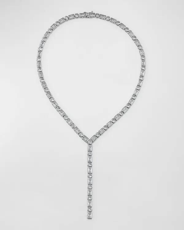 KENNETH JAY LANE Mixed-cut Bezel Cubic Zirconia Y Necklace