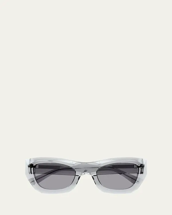 Bottega Veneta Acetate Rectangle Sunglasses