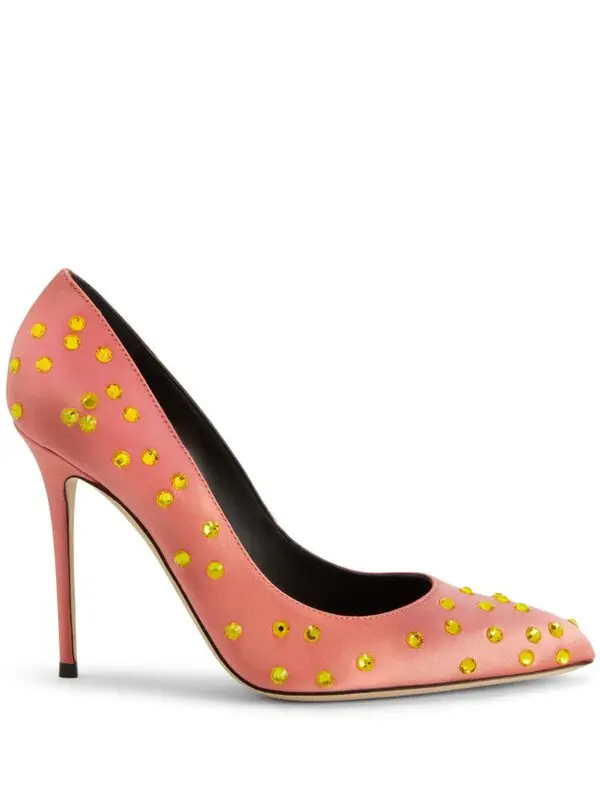 GIUSEPPE ZANOTTI 105mm Jakye Precious Pumps - Orange