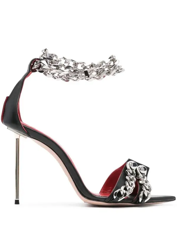 HARDOT 100mm Chain-link Embellished Sandals