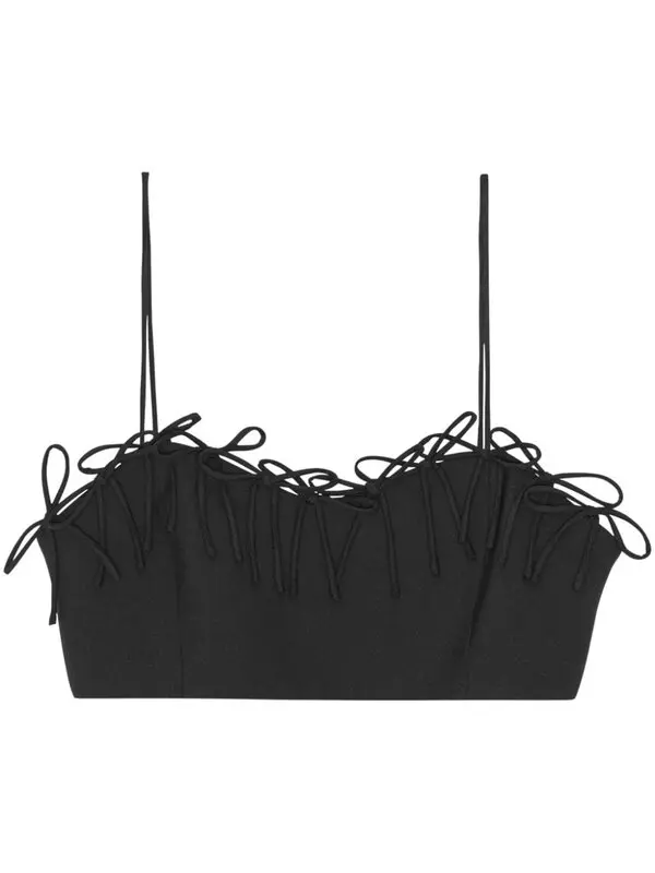 GANNI Drapey Sleeveless Cropped Top