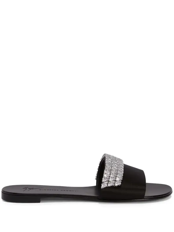 GIUSEPPE ZANOTTI Tesy Rhinestone-embellished Sandals - Black