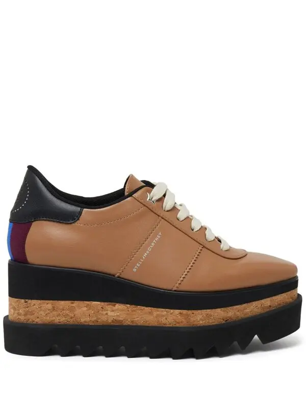 Stella McCartney 80mm Sneak-elyse Platform Sneakers - Brown