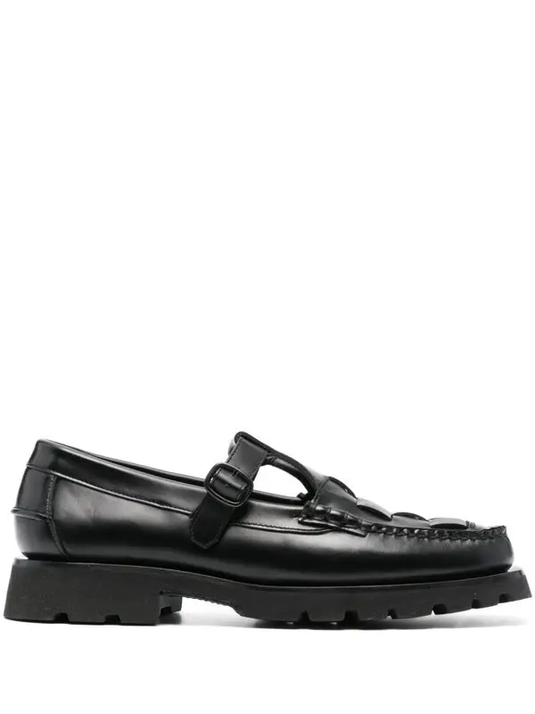 Hereu Soller Interwoven-design Leather Loafers - Black