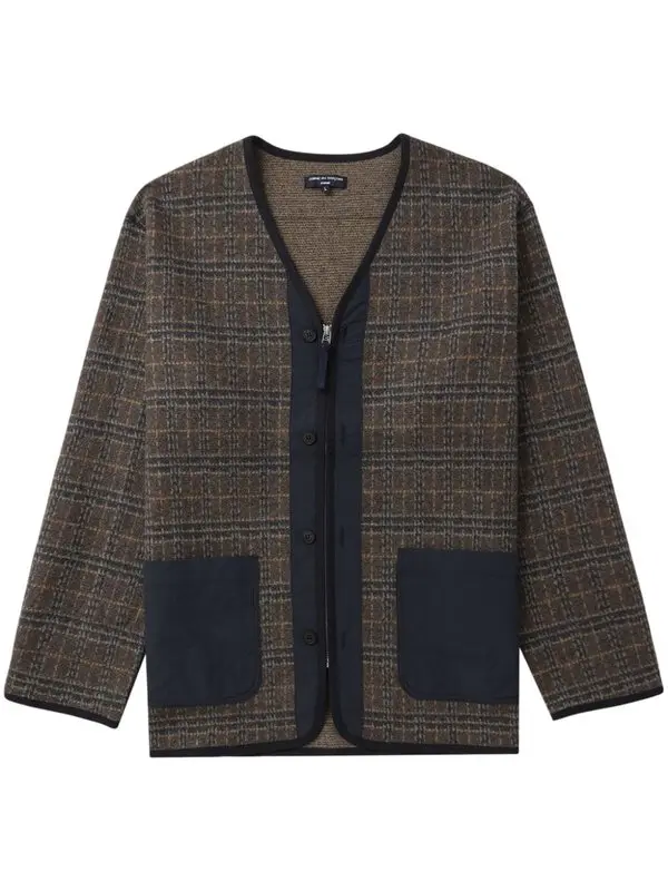 Comme Des Garçons Check-pattern Zip-up Jacket