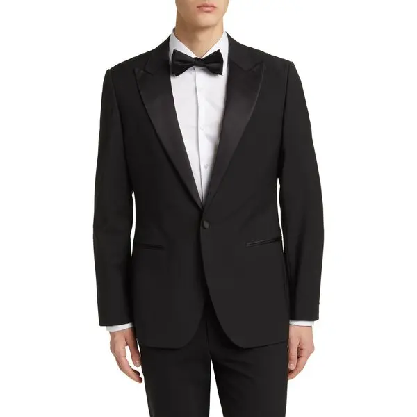 REISS Poker Wool Blend Blazer - Black