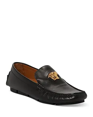 Versace La Medusa Loafers - Black/gold | Editorialist