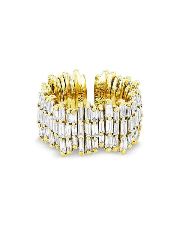 SUZANNE KALAN 18k Yellow Diamond Baguette Eternity Band - Gold